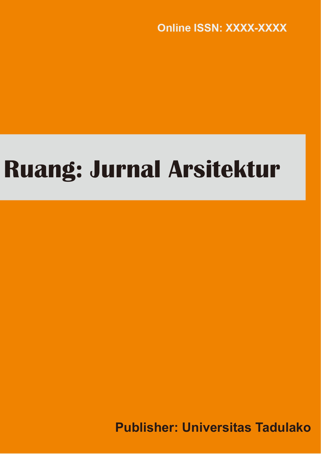 RUANG : JURNAL ARSITEKTUR